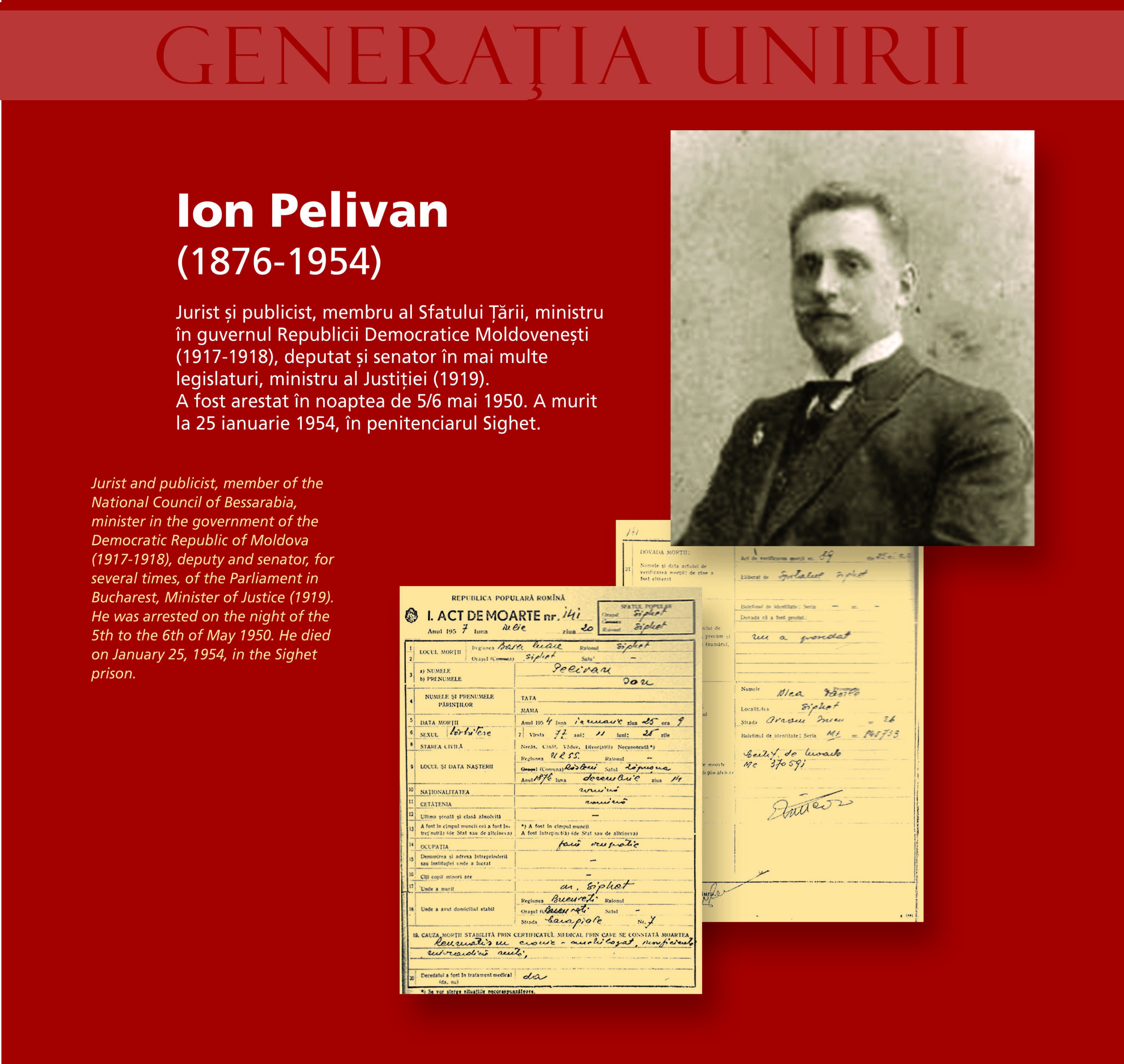 Generația Unirii victimă a represiunii comuniste: Ion Pelivan ...